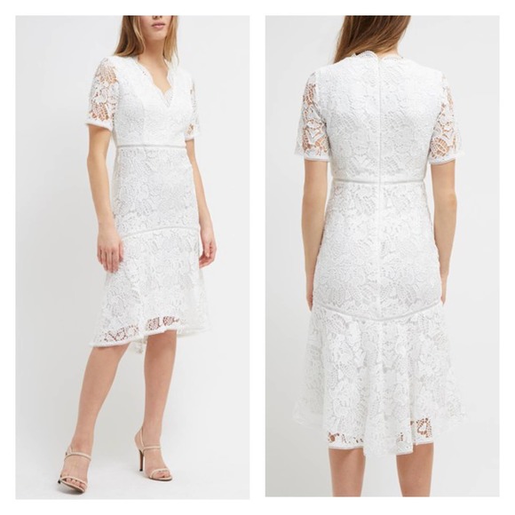 French Connection | Dresses | Lace Wedding Dress Stunning Details ...